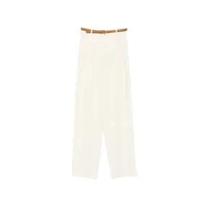 Max Mara Neutrals Trousers Tailored Trousers - Cream