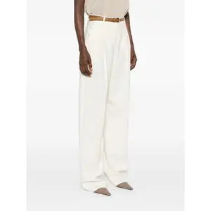 Max Mara Neutrals Trousers Tailored Trousers - Cream