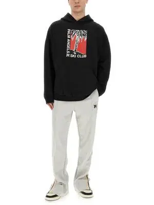 Palm Angels Palm Ski Club Print Sweatshirt - Black