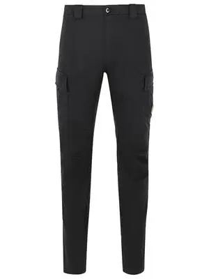C.P. COMPANY Cotton Blend Cargo Trousers - Black
