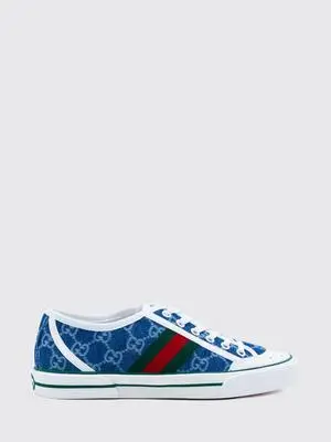 Gucci Tennis 1977 Sneakers In Denim With Gg Monogram - Blue