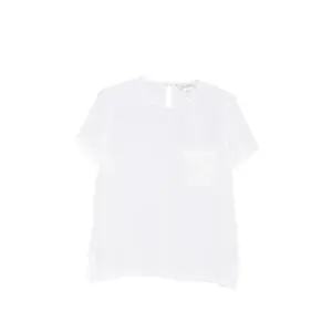 Max Mara Silk Short Sleeve T-shirt - White