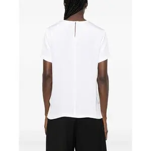 Max Mara Silk Short Sleeve T-shirt - White