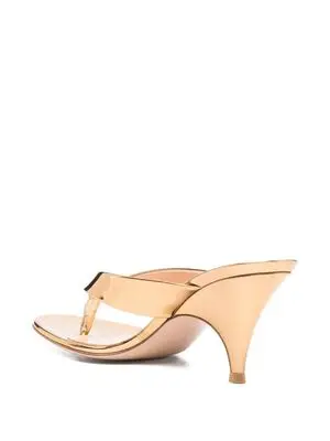 GIANVITO ROSSI Sofia Leather Thong Sandals