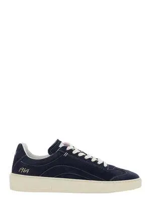 Dsquared2 Blue Low Top Sneakers With Logo Patch On The Tongue And Logo Lettering On The Heel In Suede For - Multicolor
