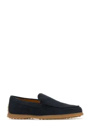 TOD'S Navy Suede Loafers