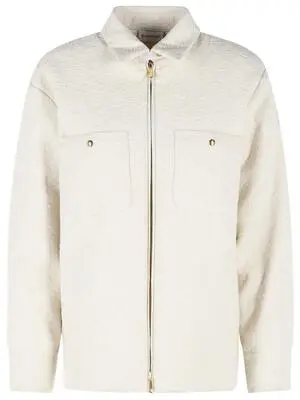 Moncler Padded Bouclé Shirt Jacket - Cream