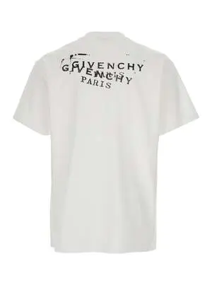 Givenchy T-shirt With Logo On Front And Back In Cotton For