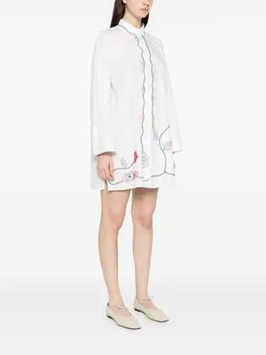 FORTE_FORTE Embroidered Cotton Shirt - Multicolor
