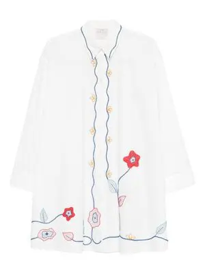 FORTE_FORTE Embroidered Cotton Shirt - Multicolor