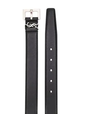 Saint Laurent Cassandre Leather Belt - Multicolor