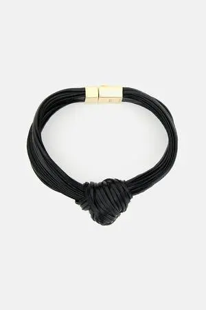 Bottega Veneta Knot Leather Bracelet - Multicolor