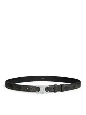 Celine Medium Triomphe Belt In Triomphe Canvas