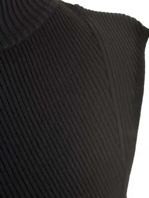 TOTEME Asymmetric Knit Top - Black