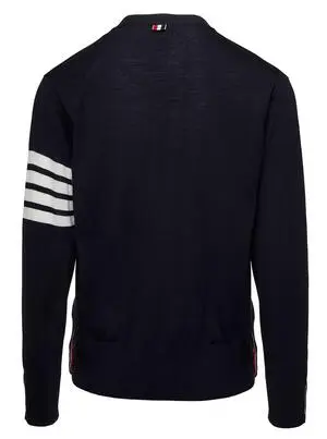 Thom Browne Wool V-neck Cardigan - Multicolor