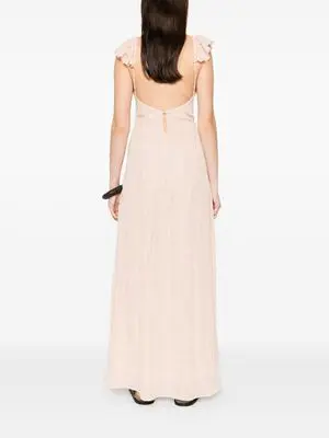 FORTE_FORTE V-necked Long Dress