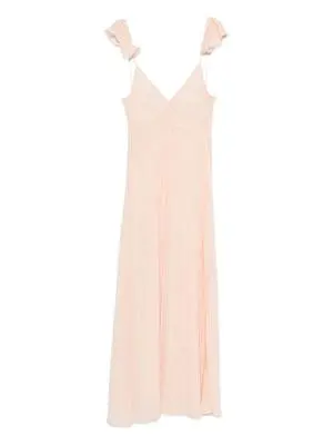 FORTE_FORTE V-necked Long Dress - Multicolor