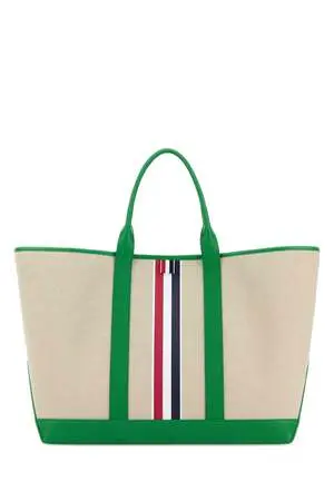 Thom Browne Sand Canvas Medium Shopping Bag - Brown