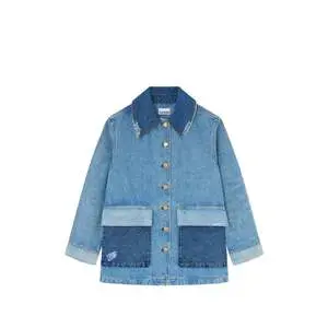 GANNI Jackets Denim Jackets - Blue