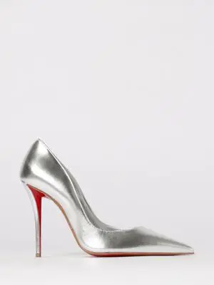 CHRISTIAN LOUBOUTIN Miss Z Laminated Nappa Leather Pumps - Silver