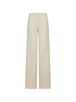 Max Mara MAX MARA Linen And Silk Blend Trousers Multicolor