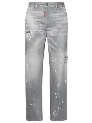 Dsquared2 Grey Cotton Blend Jeans