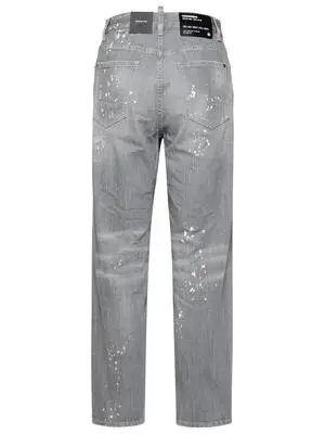 Dsquared2 Grey Cotton Blend Jeans