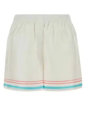 Casablanca Silk Shorts - White