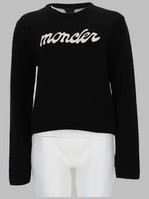 Moncler Maglia Con Logo A Contrasto - Black