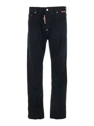 Dsquared2 X Magliano' Black Jeans With Belt Loops And Logo Patch On The Rear In Denim - Multicolor
