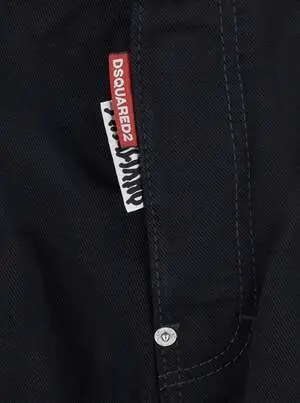 Dsquared2 X Magliano' Black Jeans With Belt Loops And Logo Patch On The Rear In Denim - Multicolor
