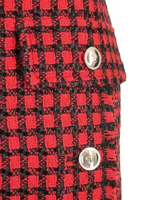 Versace Tweed Mini Skirt - Red