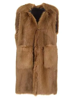 Max Mara Oversized Amica Vest - Brown
