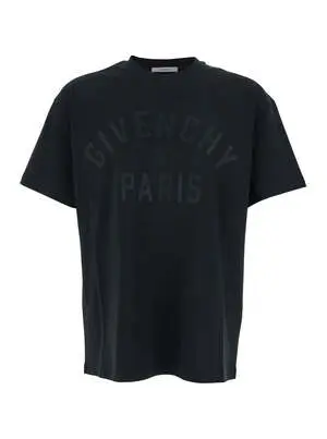 Givenchy T-shirt T-shirt With Maxi Logo On The Front In Cotton - Black