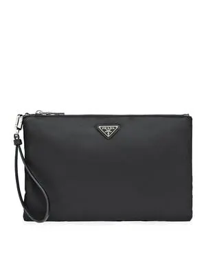 Prada Re-nylon Saffiano Pouch - Black