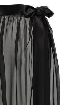 Dolce & Gabbana Silk Chiffon Long Skirt