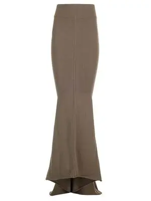 Rick Owens Knit Midi Skirt - Brown