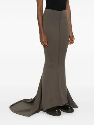 Rick Owens Knit Midi Skirt - Brown