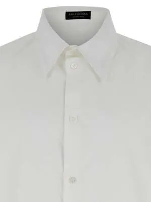 Balenciaga White Shirt With Pointed Collar In Cotton