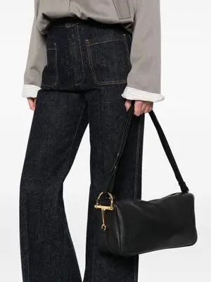 Gucci Half Horsebit Medium Leather Shoulder Bag