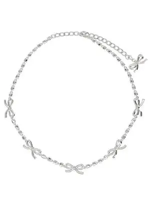 SELF-PORTRAIT Crystal Bow Necklace