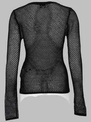 GANNI Mercerized Cotton Mesh Top