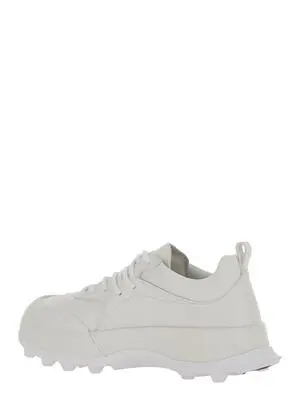 JIL SANDER Leather Low Top Sneakers - Multicolor
