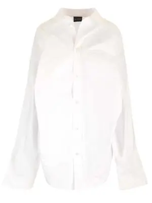 Balenciaga Asymmetric Cotton Poplin Shirt