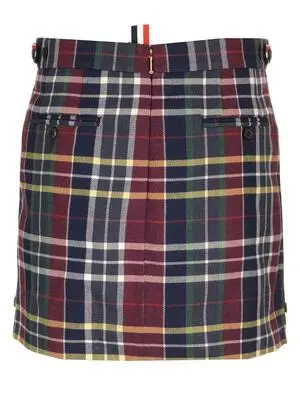 Thom Browne Tartan Mini Skirt - Blue