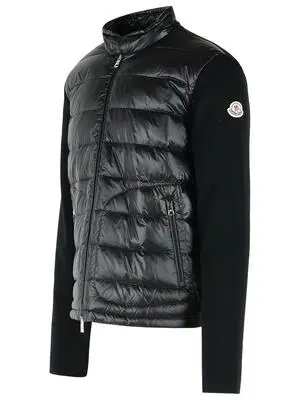Moncler Padded Wool Cardigan With Zip