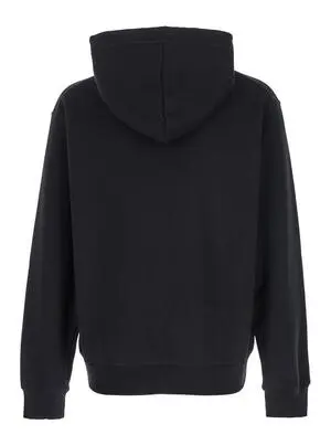 Dsquared2 Black Hoodie With Drawstring Hood And Maxi Logo Print On The Front In Cotton - Multicolor