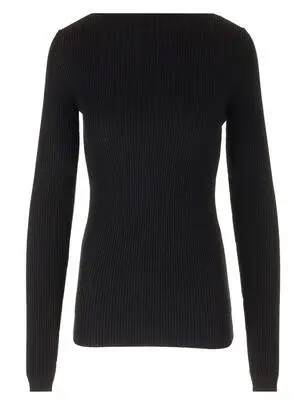Rick Owens Ribbed Knit Top - Black