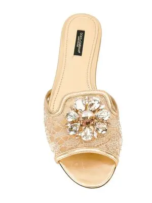 Dolce & Gabbana Rainbow Lace Slippers