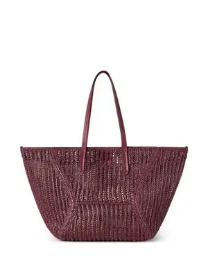 Brunello Cucinelli Woven Raffia Tote Bag - Multicolor